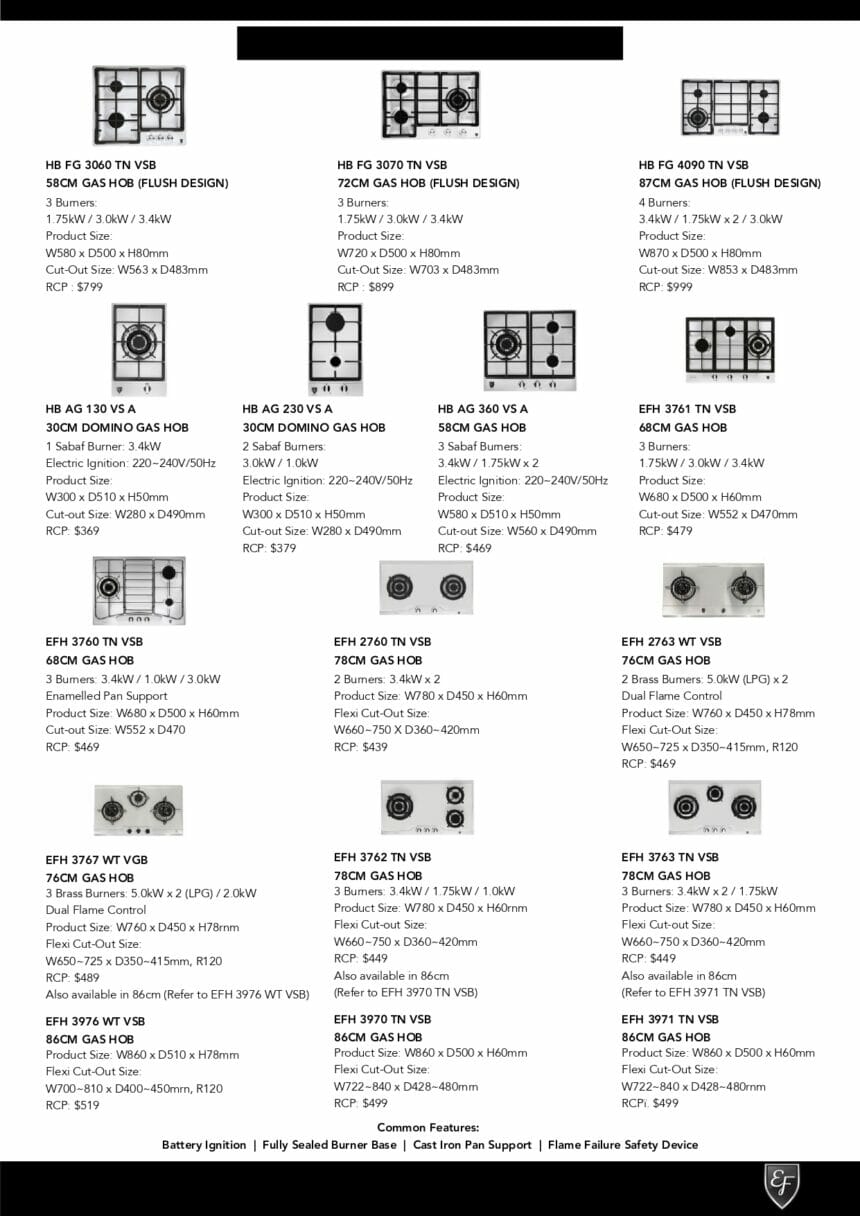 E-Catalogue | EF Home Appliances