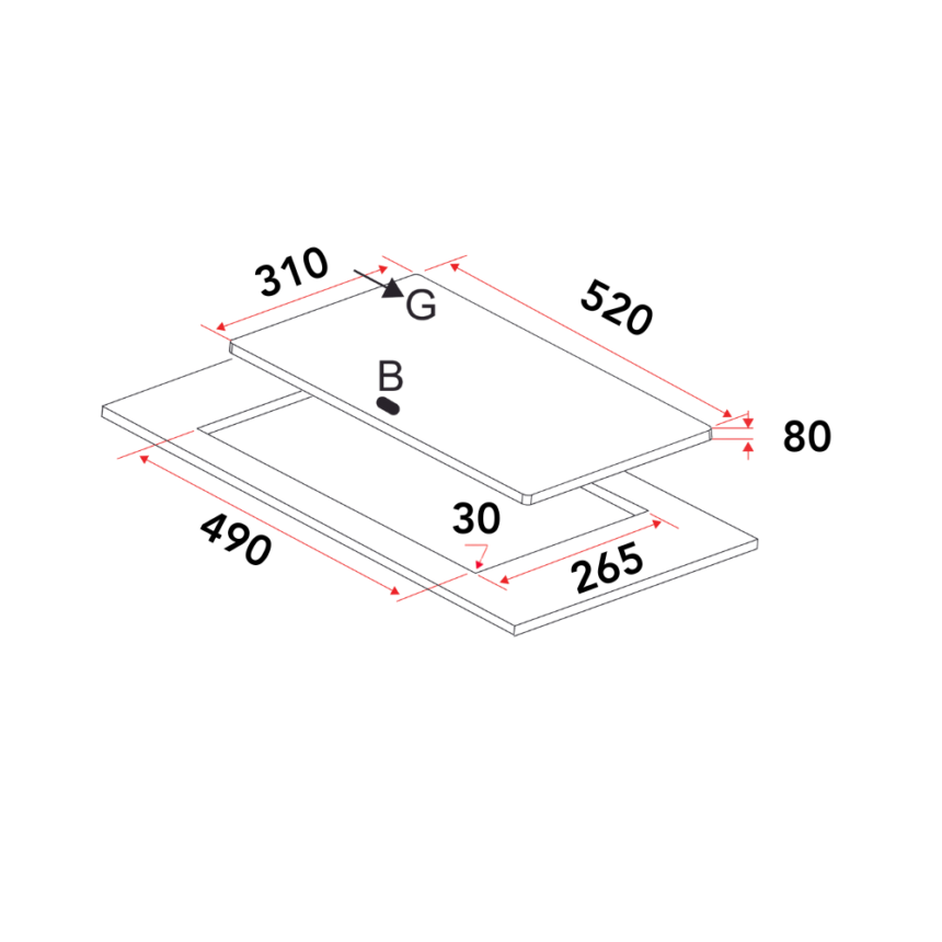 Gas Hob 30CM - EFH 3221 WT VGB | EF Home Appliances